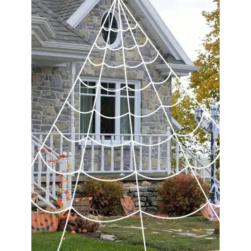 Halloween Outdoor Triangle Spider Web Decoration for Indoor Home, Yard ...