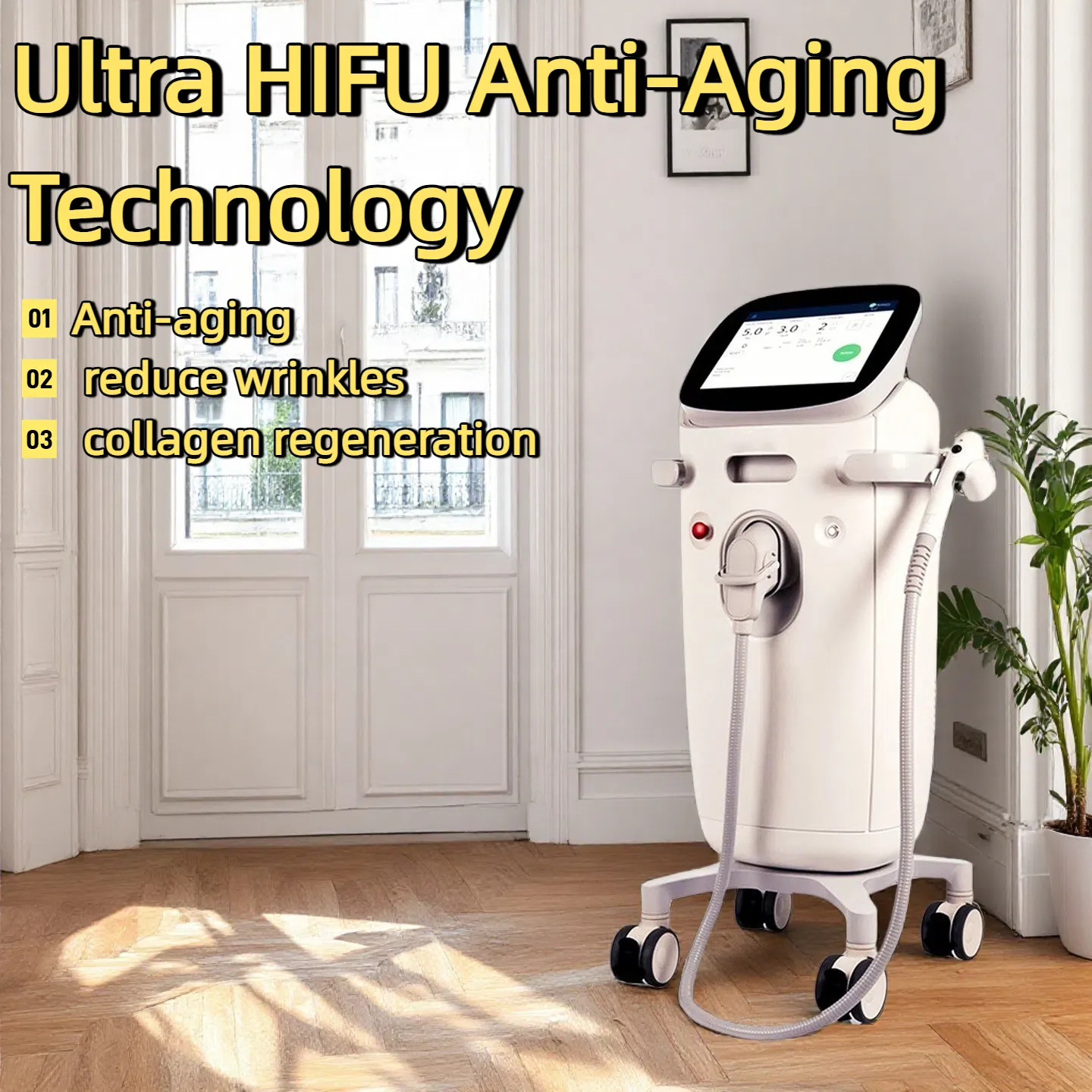 Hot Ultra HIFU Anti Aging Facial Contouring Device Non Invasive Wrinkle ...