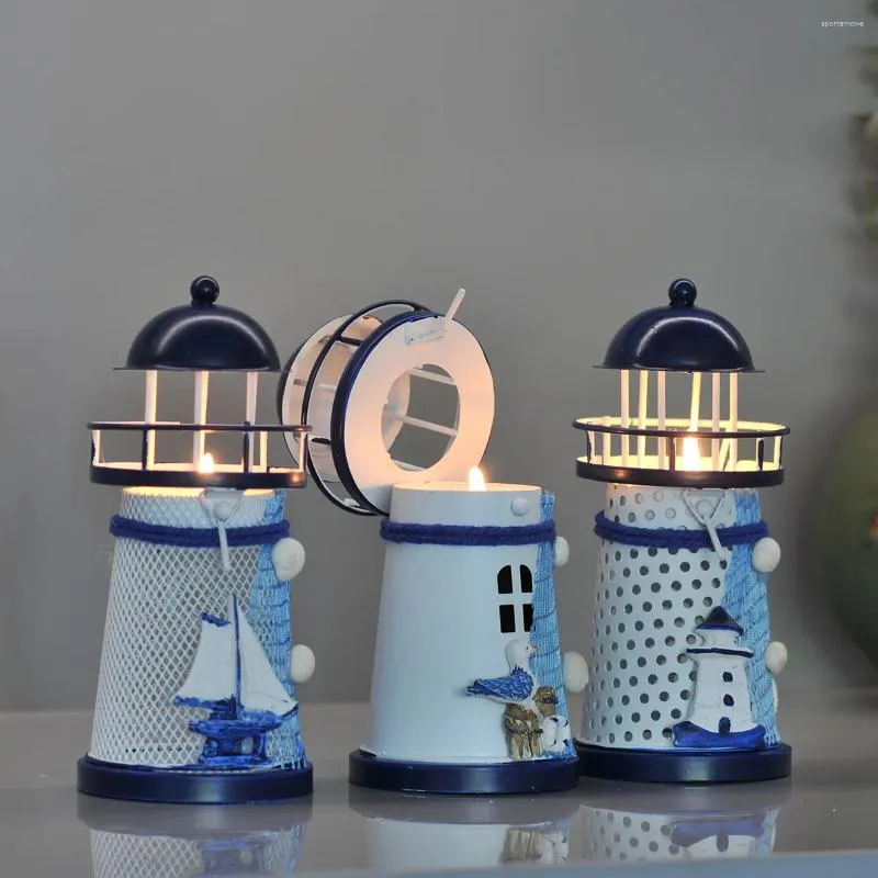 Candle Holder: Iron-Clad Lighthouse, Creative Lamp Home Decor in ...