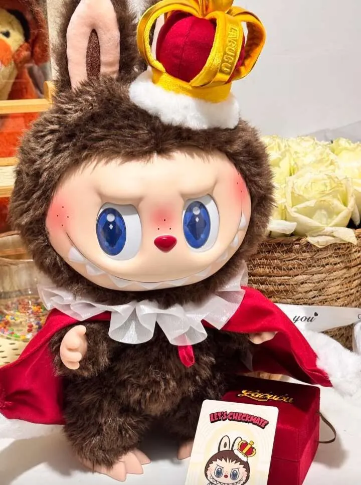 38cm The Manster Big Labubu Doll Chess Adventure King Winly Plush Doll ...