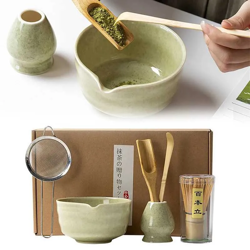 6-Piece Japanese Matcha Tea Tool Set: Bamboo Tea Spoon, Traditional ...