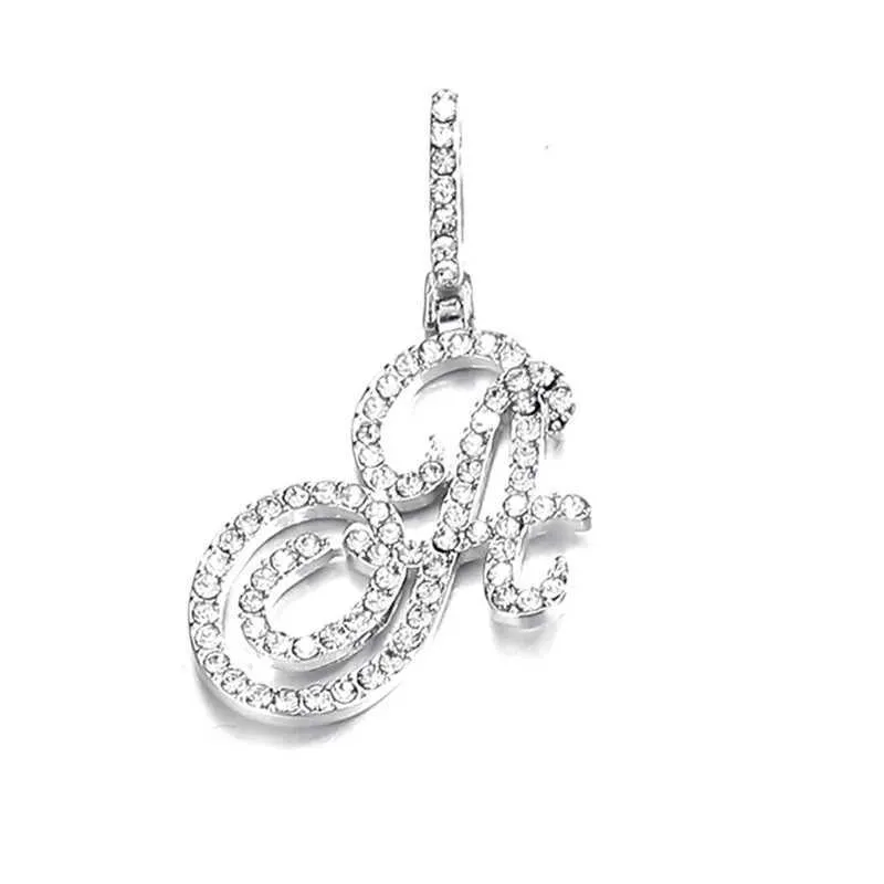 2025 New AZ Cursive Initial Letter Pendant Necklace for Women, Simple ...