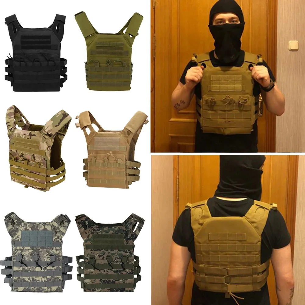 Nylon JPC Tactical Vest Waterproof Outdoor Body Armor Lightweight Molle ...