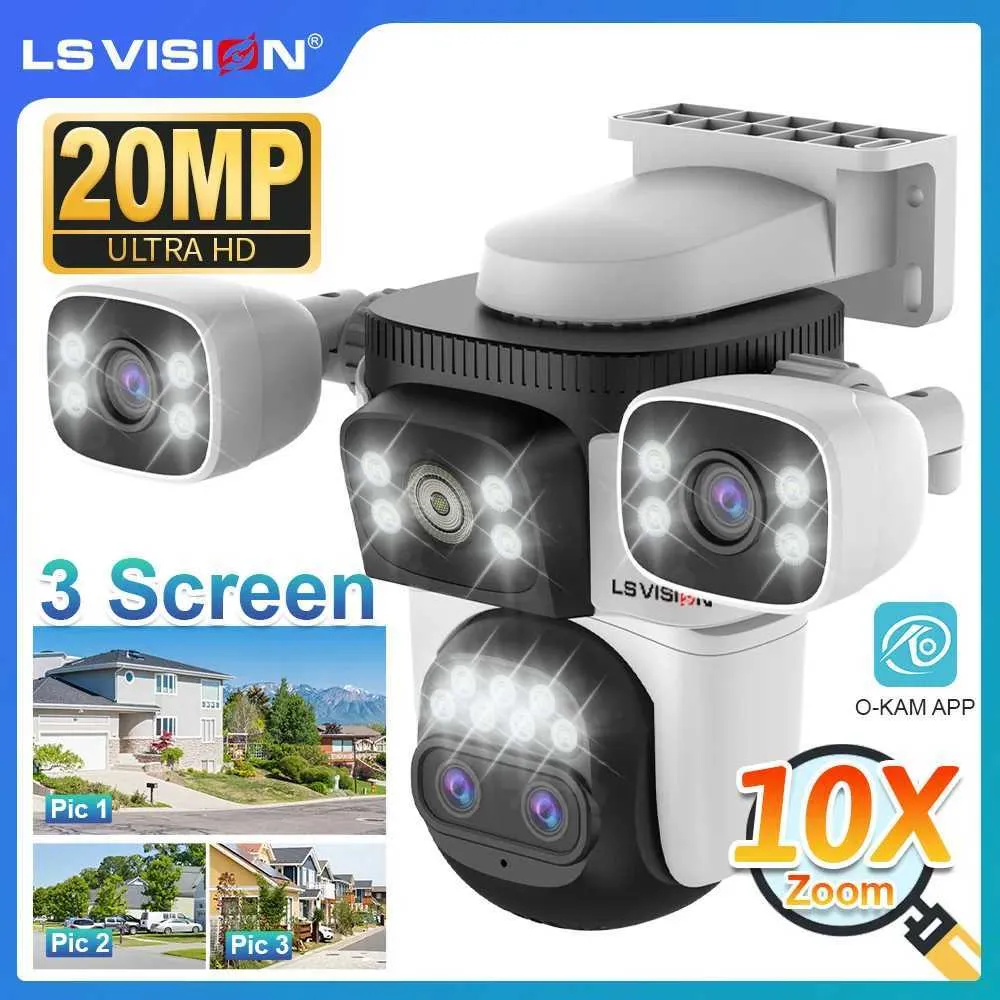 LS VISION 20MP WiFi Outdoor Cameras For Home With Three Screens, 10X ...