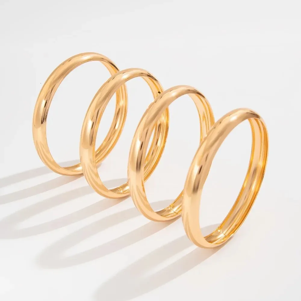 Gold and Silver Color Multilayer Bangles: Geometric Punk Metal Bracelet ...