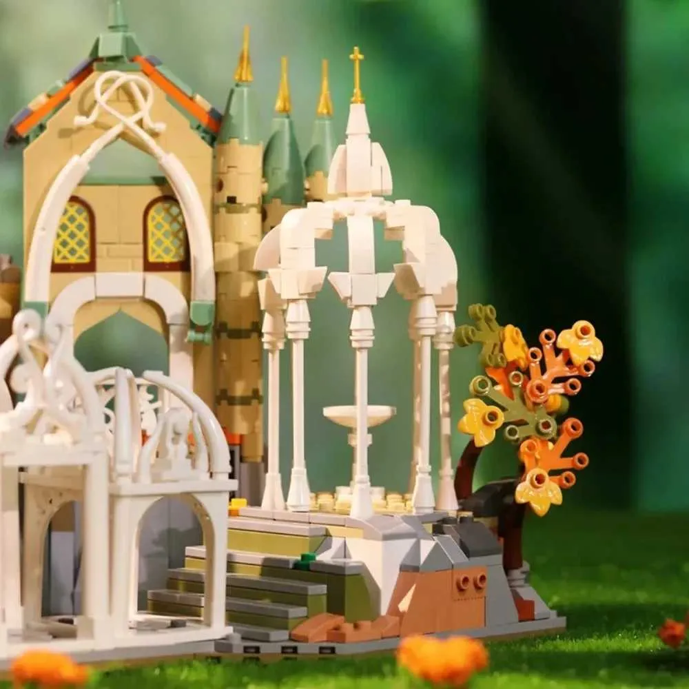 Creative Green Shadow Castle Building Blocks Set - Rivendell House ...