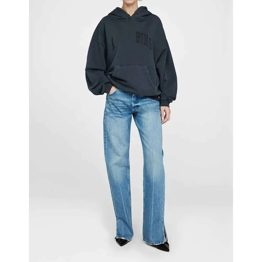 Aninely Bingly Designer Y2K Hip Hop Denim Hoodie Classic Hand Ab Style ...