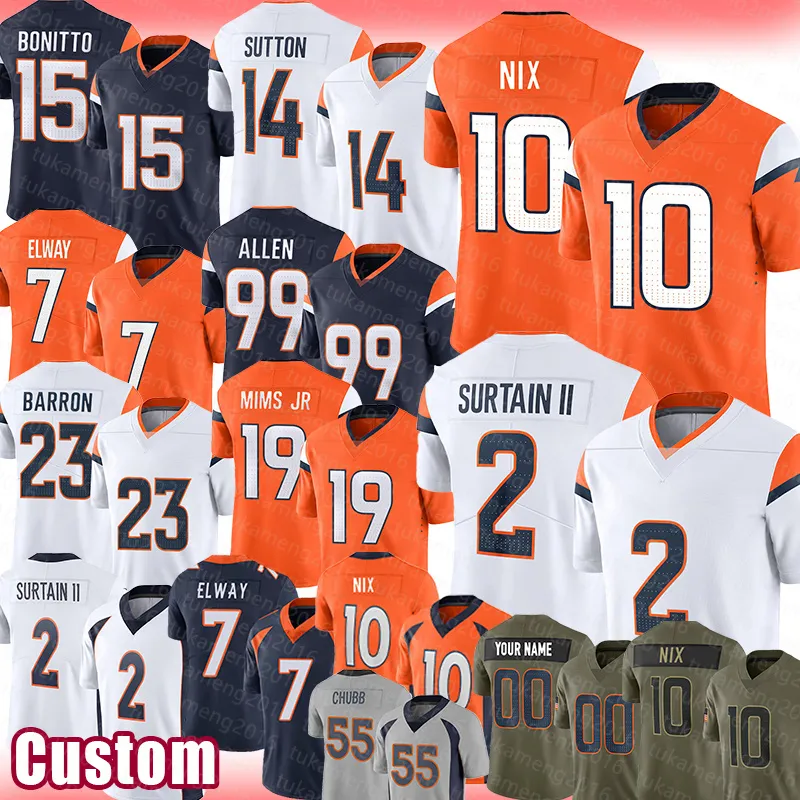 Bo Nix Pat Surtain II Football Jerseys Bonitto Courtland Sutton John ...