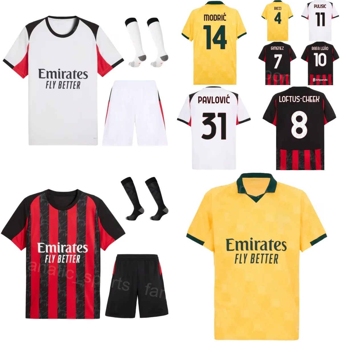 2025/26 Mi Lan Soccer Kits For Men And Women Featuring Luka Modric ...