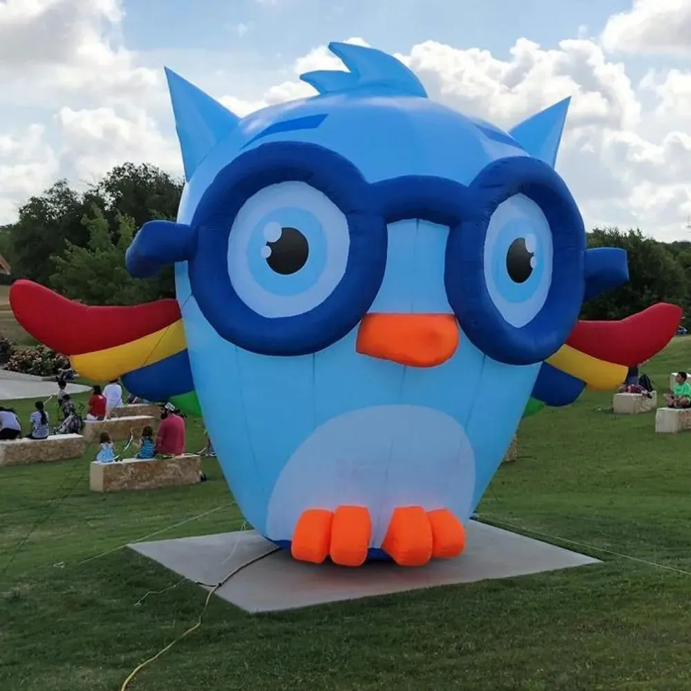 Customized 10m Inflatable Night Owl Blue Balloon Arch Perfect For Event ...