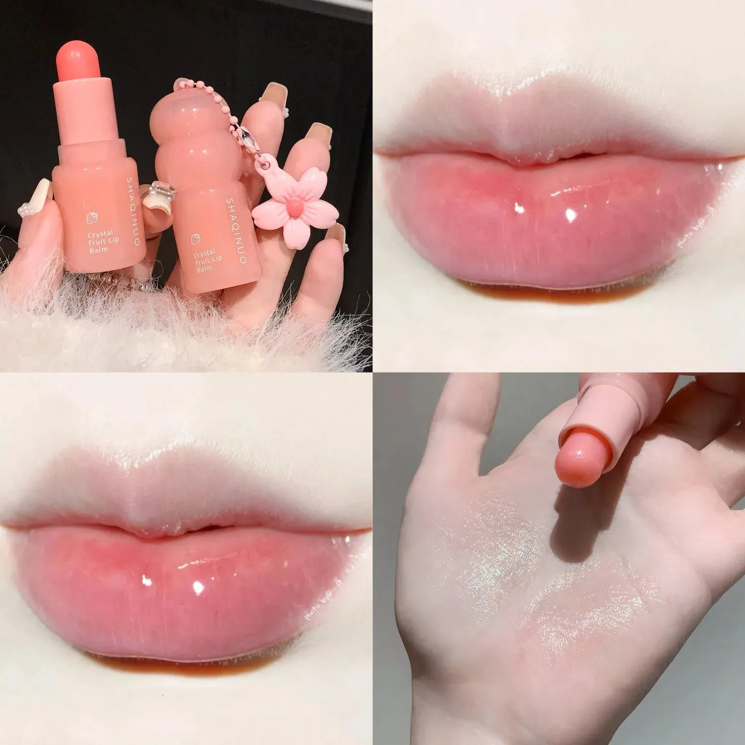 Dark Cherry Fruit Lip Balm, Moisturizing Purple Pink Tinted Lipstick ...