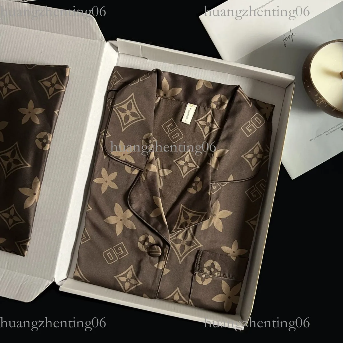Presbyopia Luxury High End Couple Pajamas Spring Summer Ice Designer ...