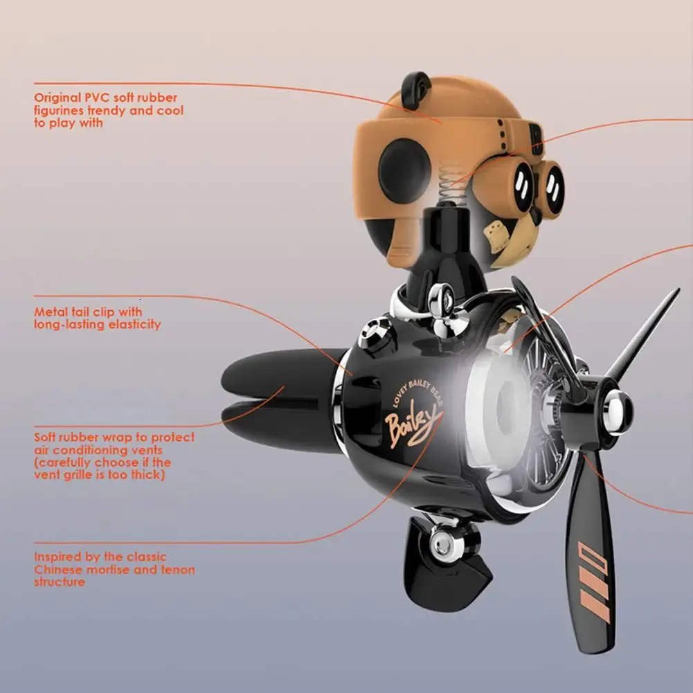 Little Bear Pilot Car Air Freshener, Helicopter Car Air Vent Fragrance ...