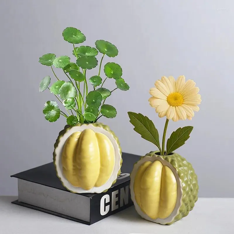Vases Ceramic Simulation Durian Vase Light Luxury Advanced Sense ...