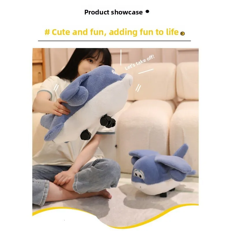 Creative Running Pulley Airplane Plush Toy Model - Trendy Children's ...