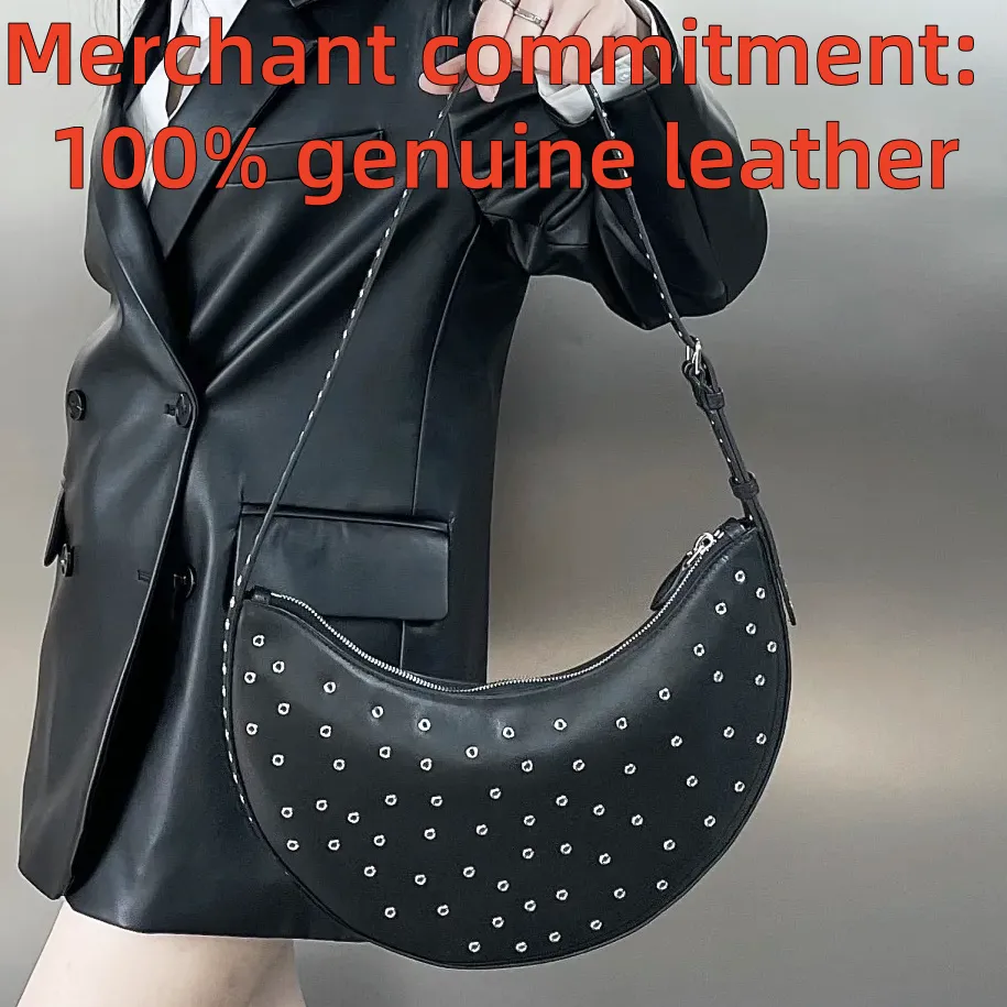 Designer Leather Bags Genuine Suede Crescent Shoulder Bag Half Moon ...