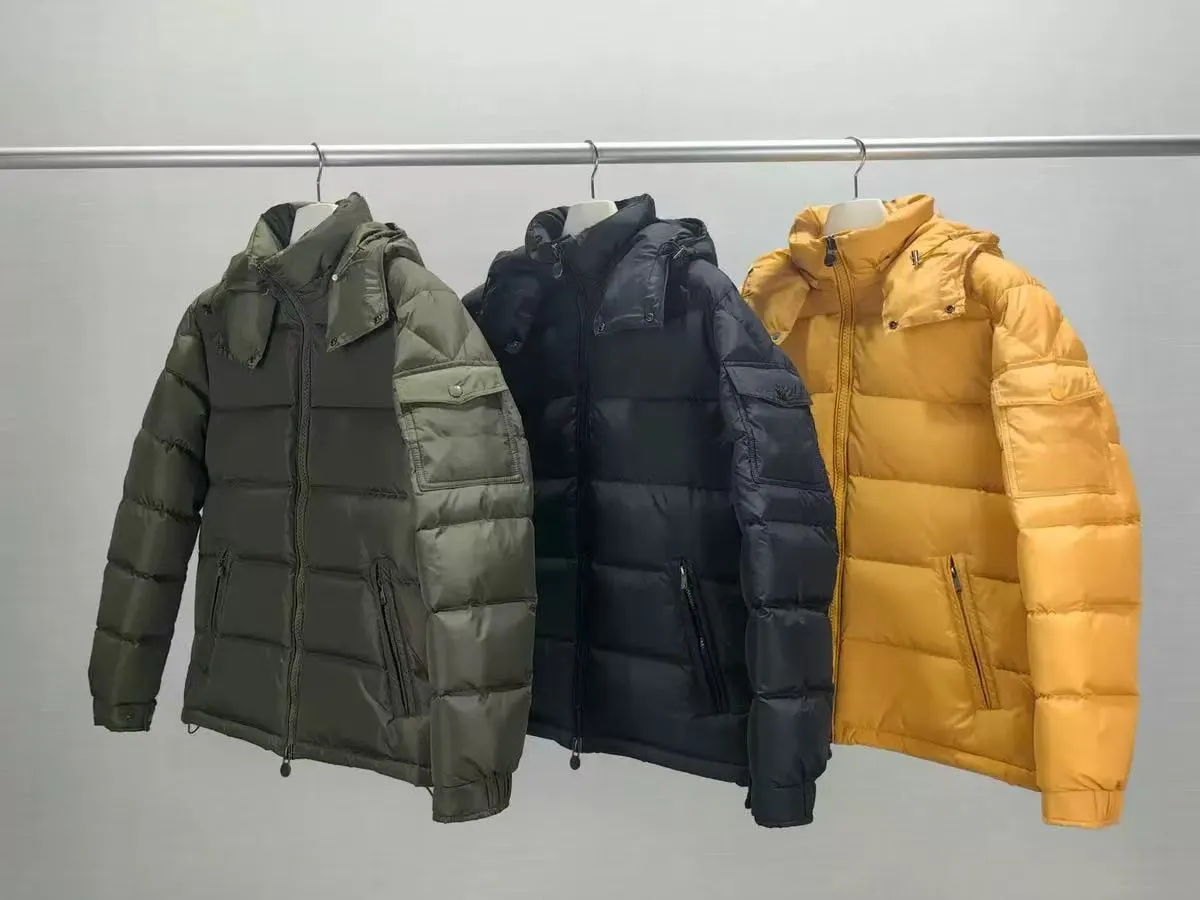 Men's Matte Down Puffer Winter Yellow Puffer Jacket... From ...