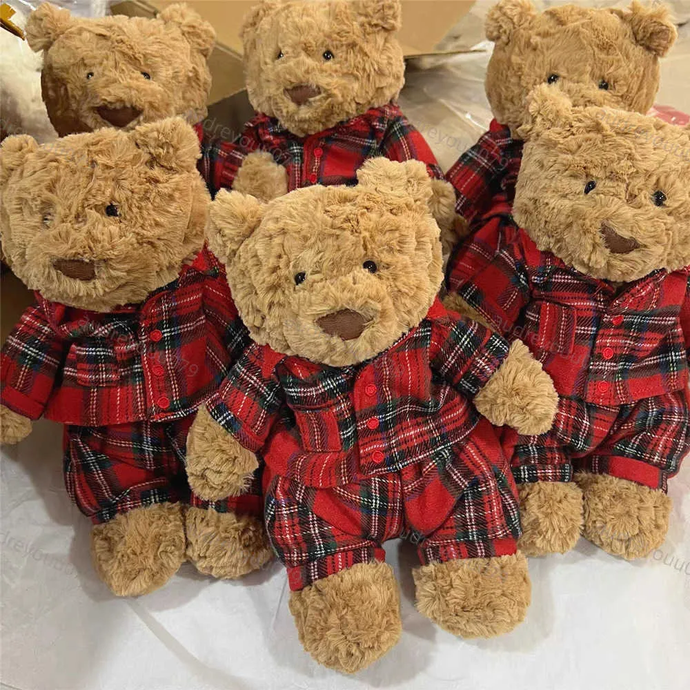 Jellyscat Plush Toy Red Bear 11 in 28 cm Fiber Cotton Nylon Plush Doll ...