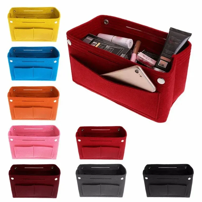 Organizer Insert Bag Women Felt Fabric Travel Insert Handbag Purse Two ...