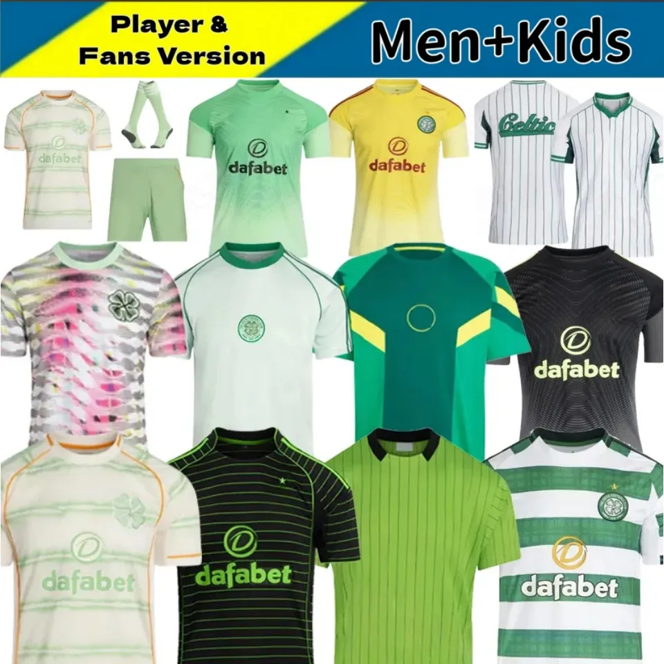 Celts Celtic FC Football Jerseys 2025 Home & Away Kits For Men & Kids ...