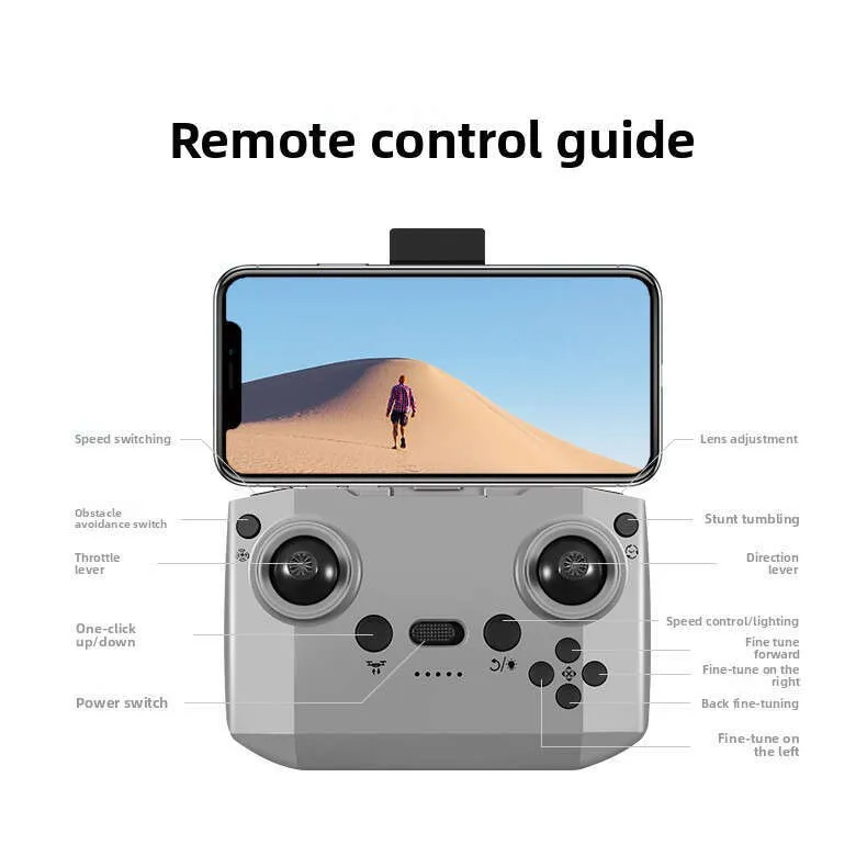 D16 Drone with Optical Flow Obstacle Avoidance, Quadcopter Remote ...