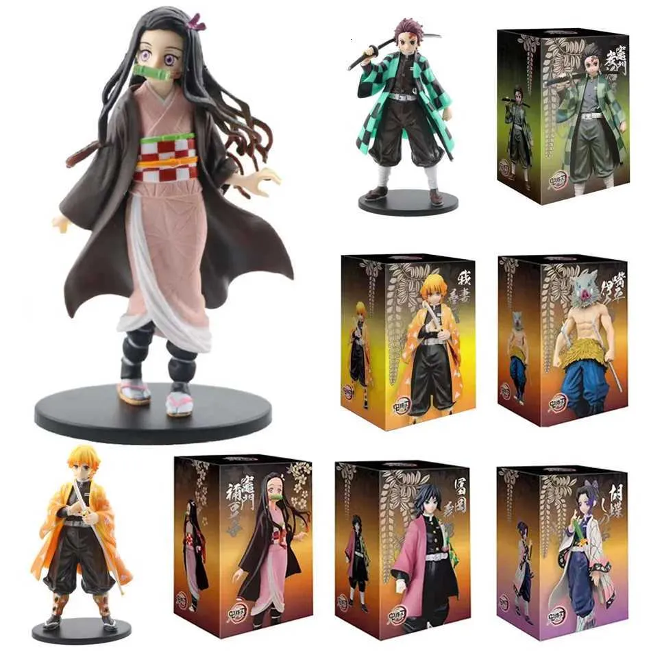 Demon Slayer Kimetsu No Yaiba Set Naruto Action Figures Kamado Tanjirou ...