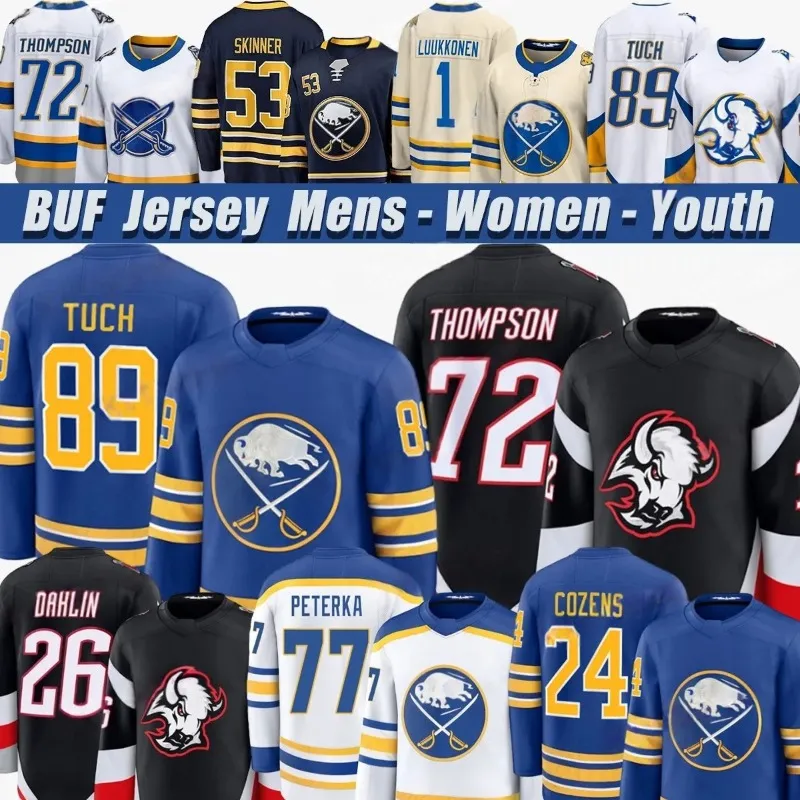 Honor Hockey Jerseys Kids Sabres Alex Tuch, Rasmus Dahlin, Devon Levi ...