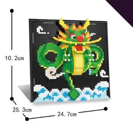 Animal Building Blocks: Tiger Head, Elephant, Chameleon Wall Hanging ...