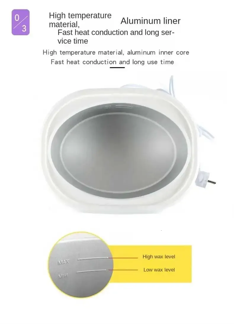 3400ml Wax Bean Heating Pot 200w Wax Therapy Machine For Body Hair ...