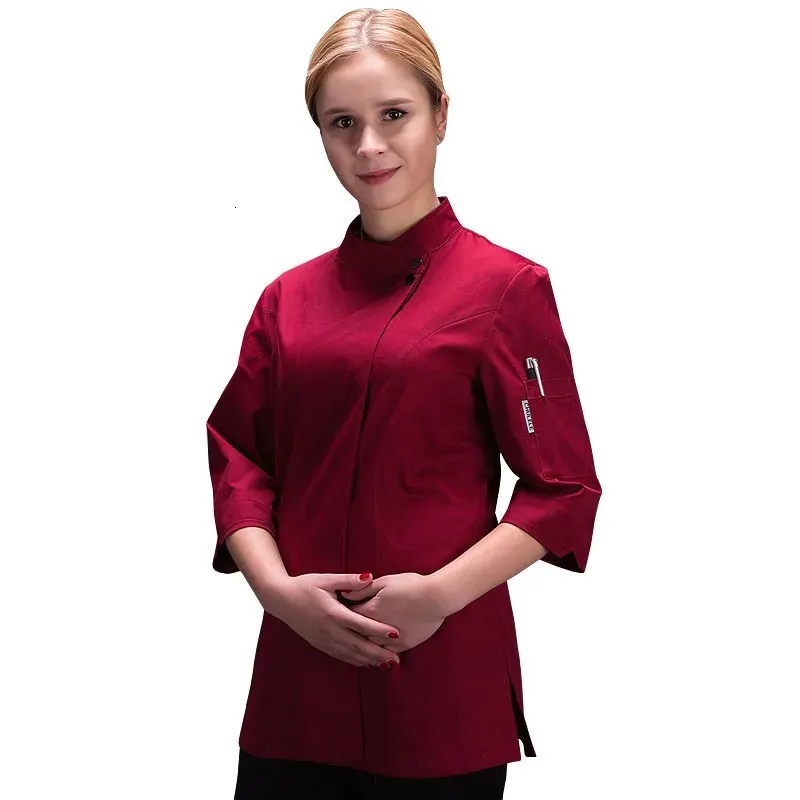 Food Chef Kitchen Jacket White Uniform Summer Restaurant Waiter ...