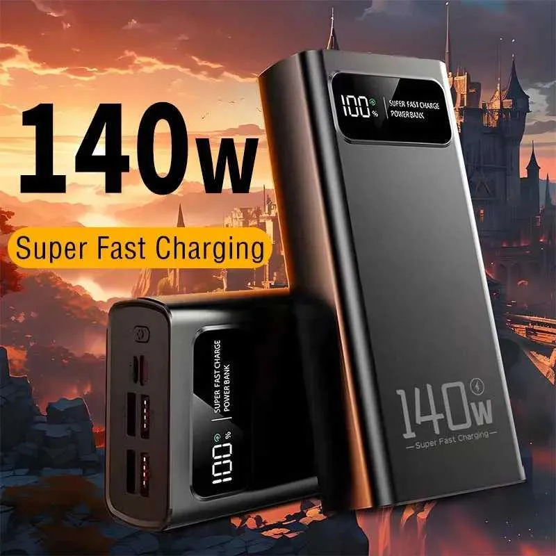 140W Power Bank 100000mAh High Capacity Super Fast Charging Battery ...