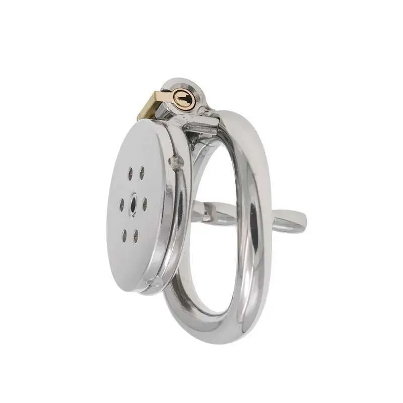 Stainless Steel Flat Plate Round Hole Chastity Lock Chastity Device ...