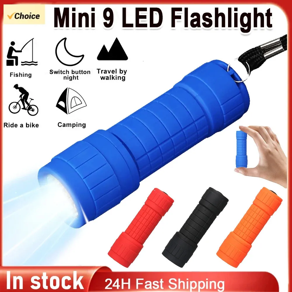 Mini 9 LED Aluminum Alloy Flashlight Torch For Children And Adults ...