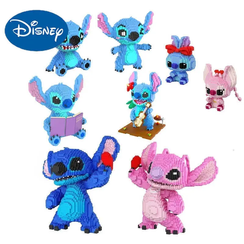 Disney Stitch Figure Mini Blocks Anime Collection Cartoon DIY Building ...