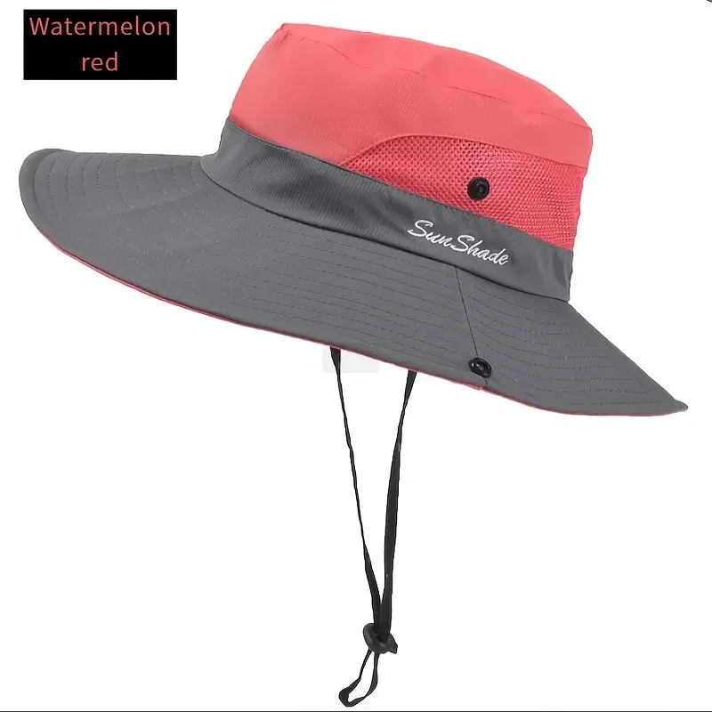 Women's Dual Tone Sun Hat with Tail Hole, Breathable Mesh, Waterproof ...