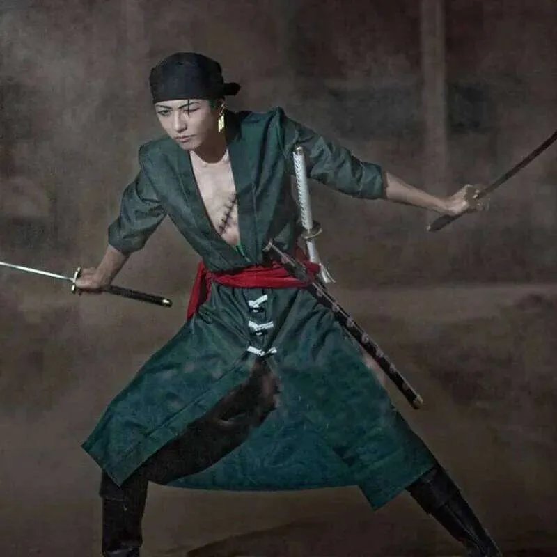 ♦ DHgate Roronoa Zoro Cosplay Costume Samurai Style Green... For Anime ...
