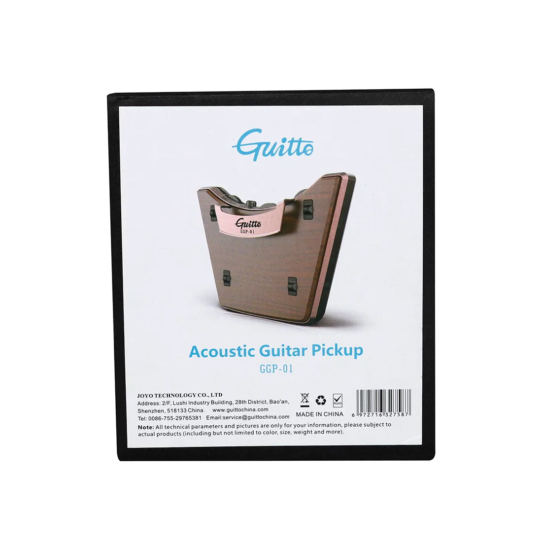 Joyo Zhuo Le Jiang No-Drill Dual Pickup for Acoustic Guitar - Body ...