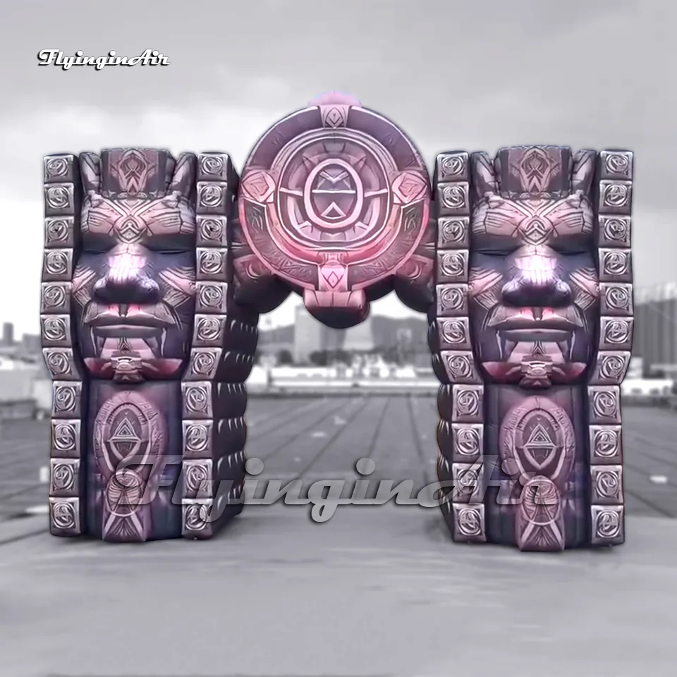 Wholesale 5m High Inflatable Human Face Stone Totem Sculpture For Event ...