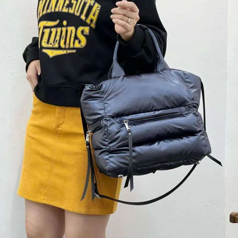 New Shoulder Down Women's Bag, Space Cotton Waterproof Nylon Handbag ...