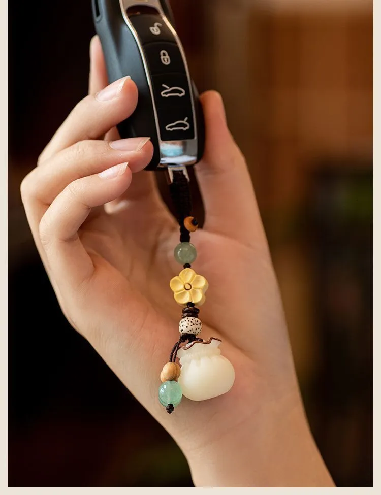 Creative Handmade Bodhi Money Phone Chain Pendant Couple High-End Car ...