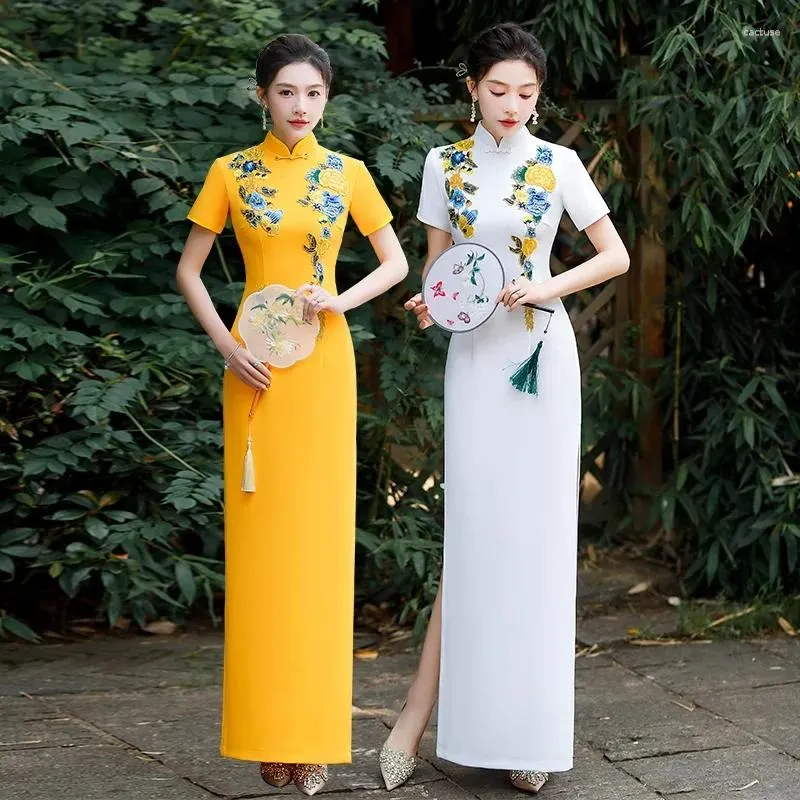 Ethnic Women's Traditional Mandarin Collar Aodai Cheongsam: Vintage ...