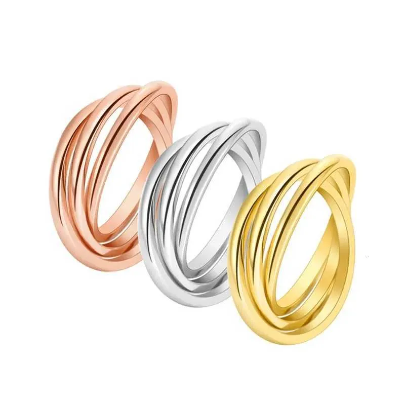 Stainless Steel 3-in-1 Rolling Ring Wedding Band for Women and Girls ...