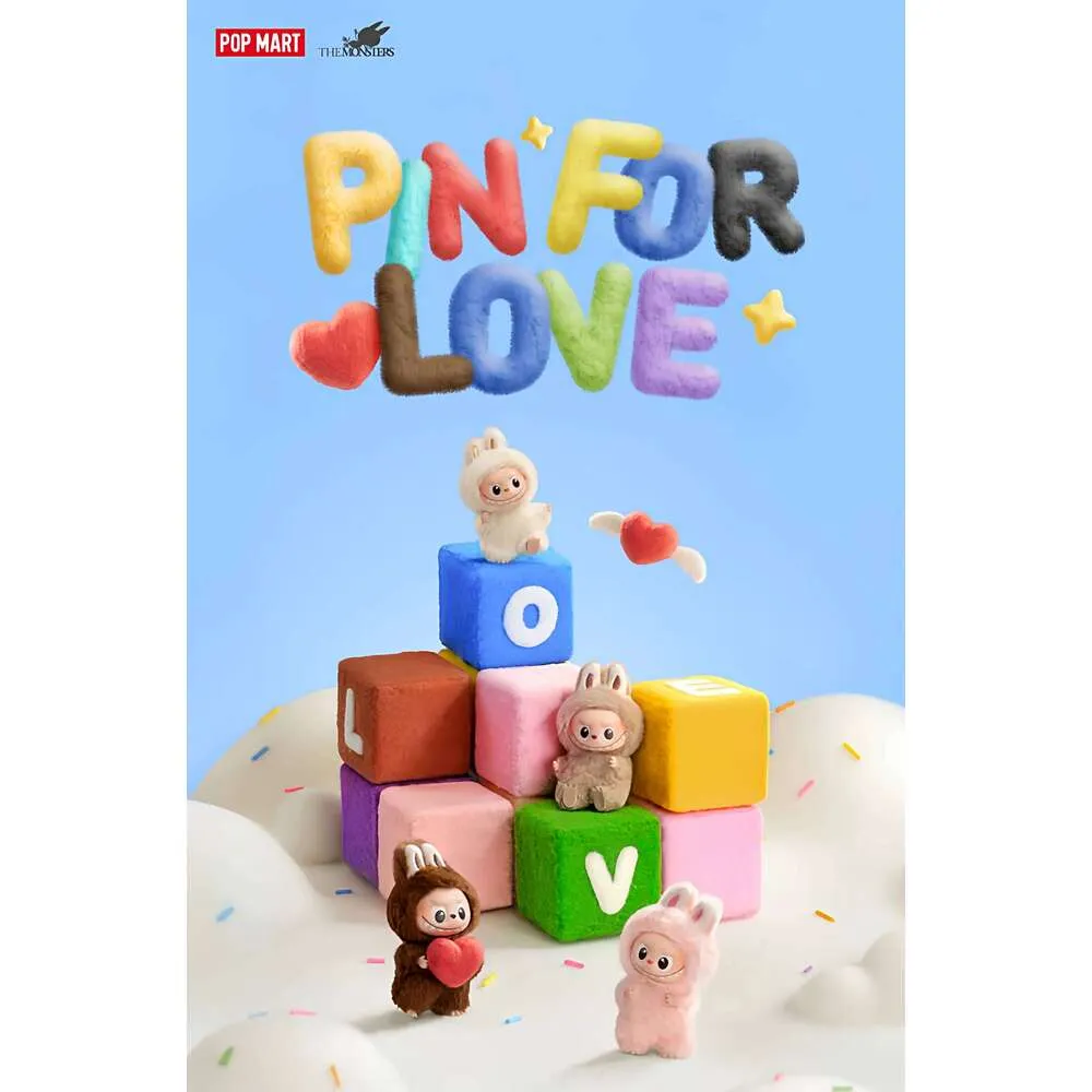 The Monsters Labubu V4 Pin For Love Series Blind Box Vinyl Face Plush ...