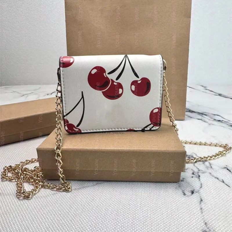 Designer Cherry Flap Pearlvine Wallet For Women Small Canvas Purse With ...