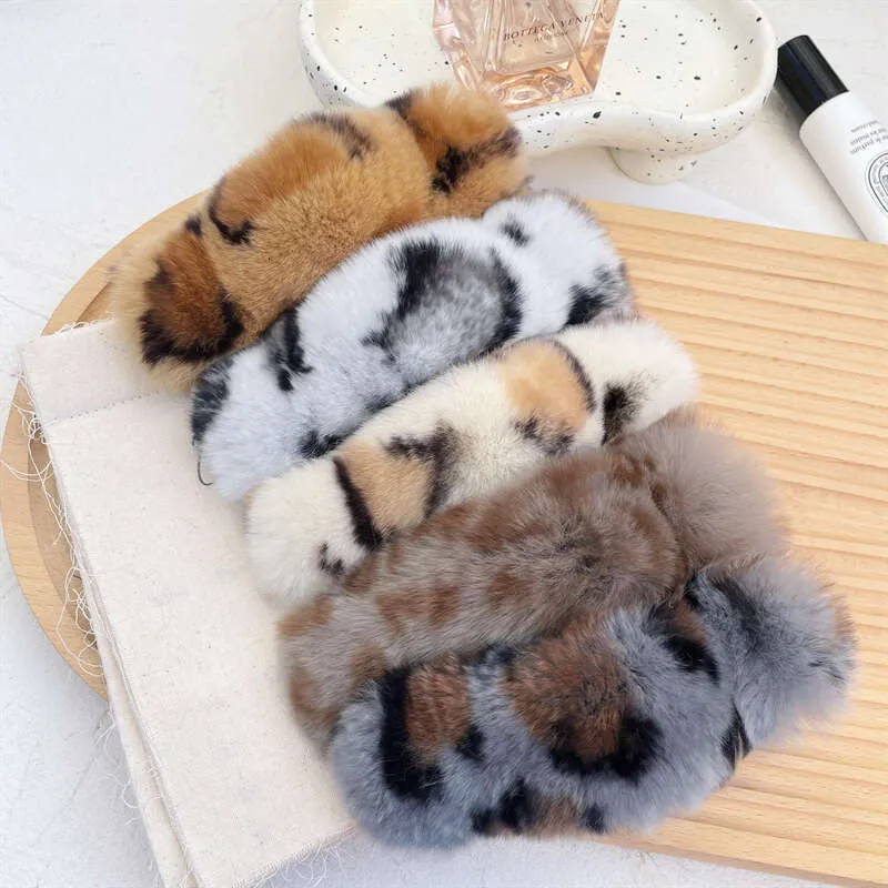 Autumn Winter Korean French Style Rex Rabbit Fur Shark Duckbill Clip ...