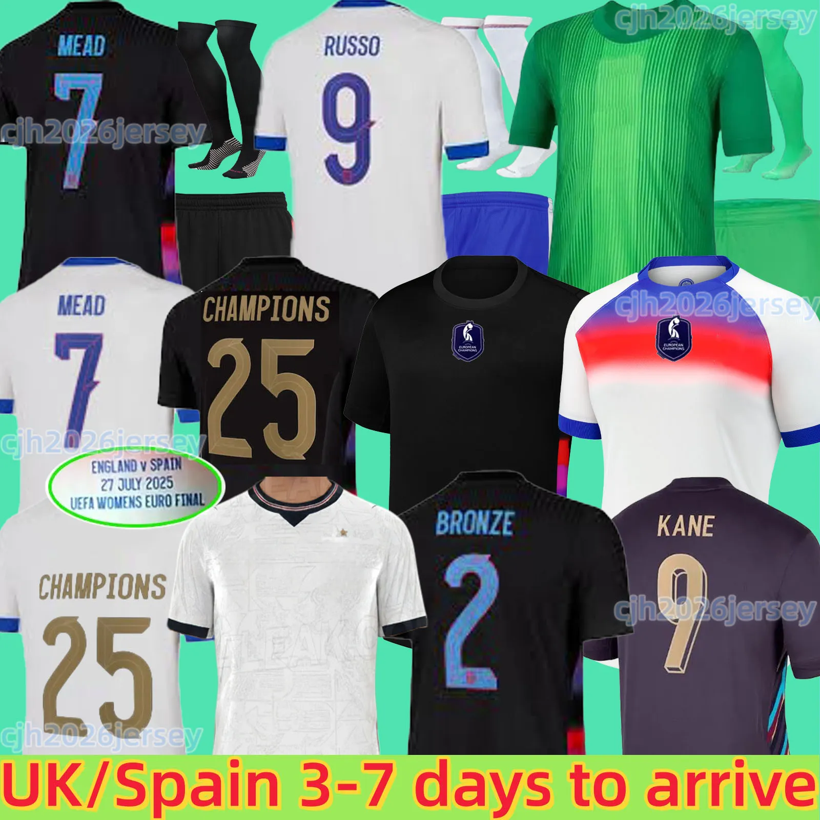 2025 2026 Englands Football Shirt Final Bellingham PALMER MAINOO 24 25 ...