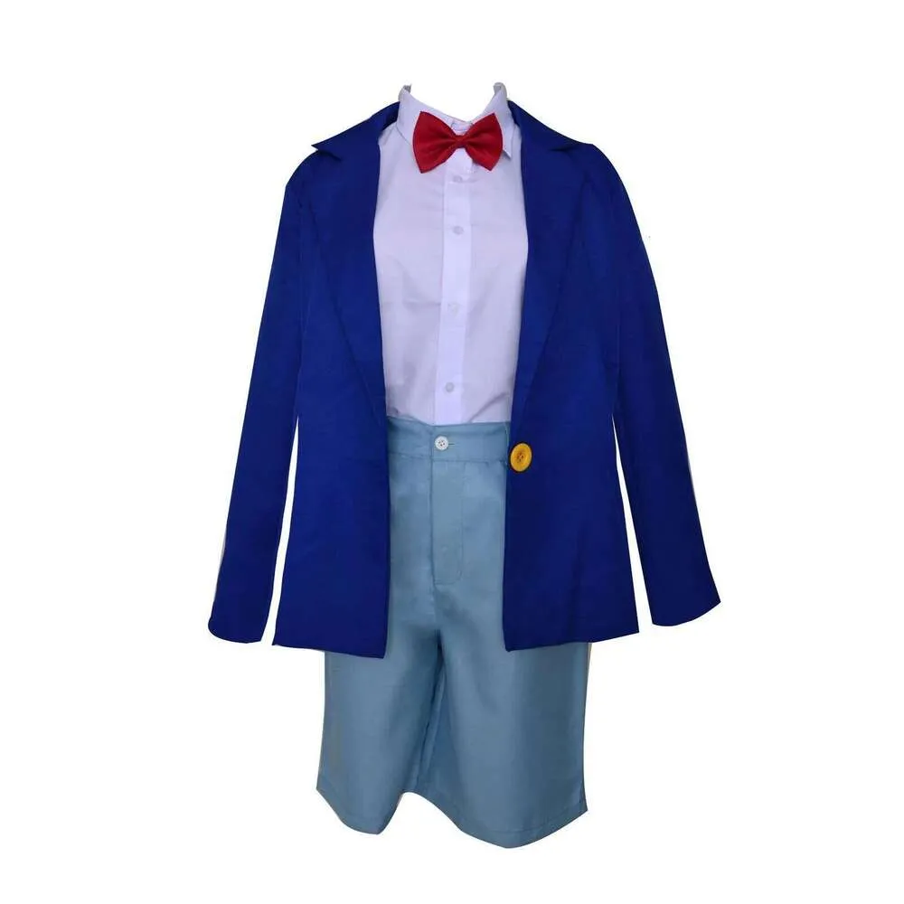 Kudou Shinichi Jimmy Kudo Cosplay Costume Blue School Uniform Suit Full ...
