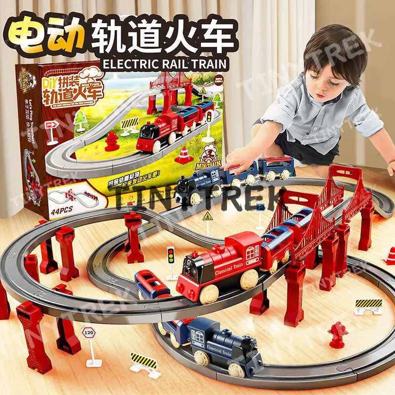 Electric High-Speed Small Bullet Train Model Toy with Track, Simulation ...