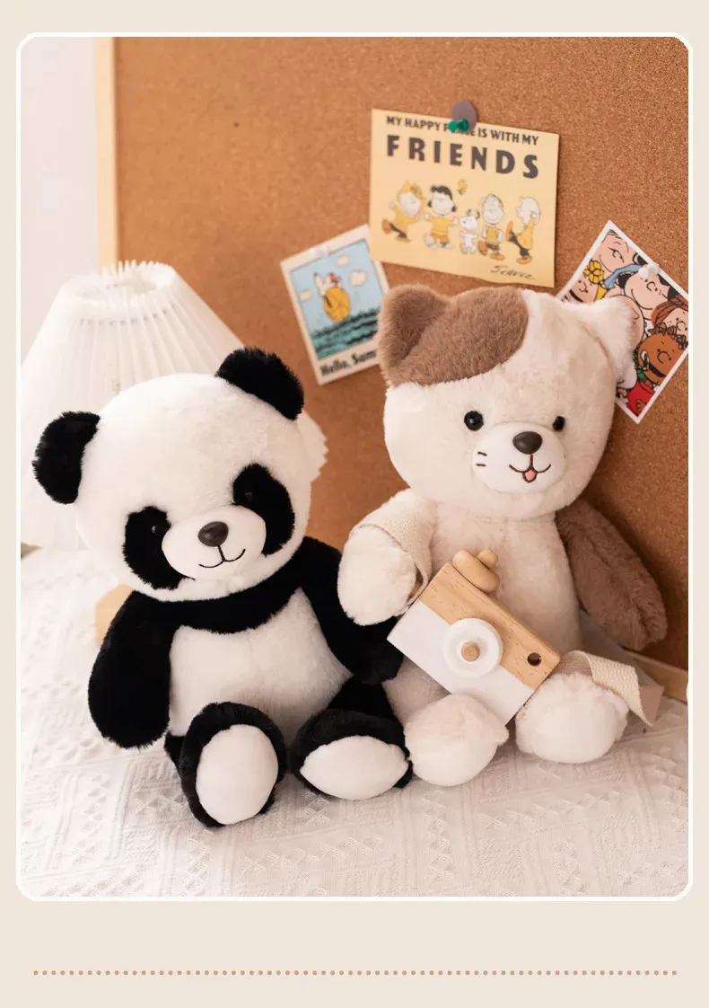 Cute Plush Animal Doll - Monkey, Rabbit, Panda - Soft, Cuddly Stuffed ...