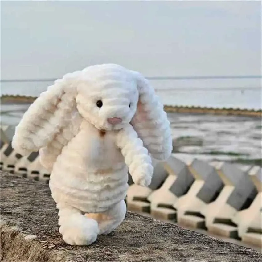 British JE Ultimate Shy Nibbs Bunny Plush Toy, Soothing Rabbit Doll ...
